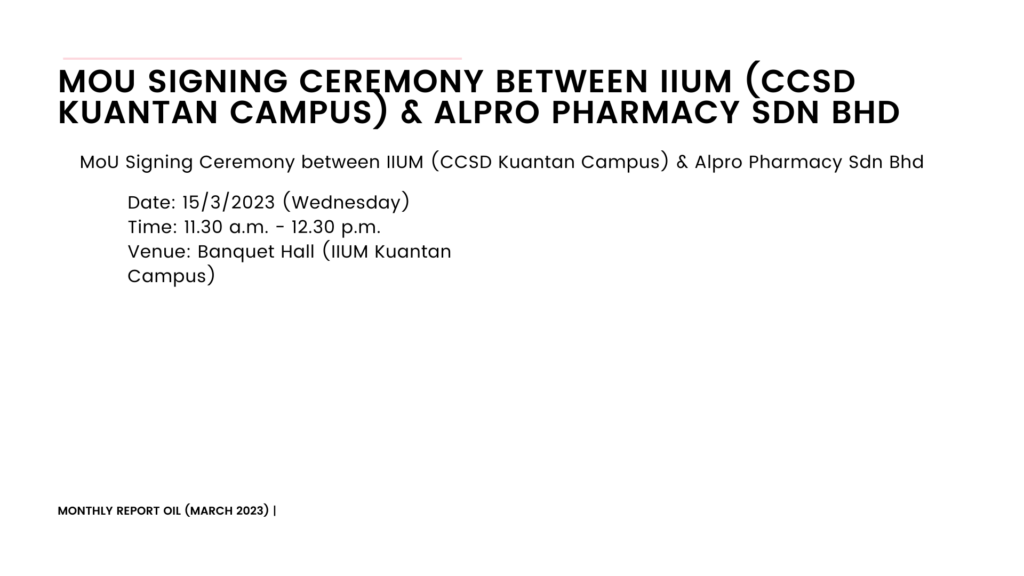 OIL PROGRAMME 2023 – Office of Industrial Links